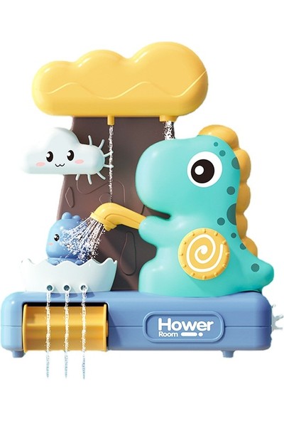 ZHKJ Shop LXB-130 Çocuk Dinozor Banyo Su Oyuncak - Mavi (Yurt Dışından)