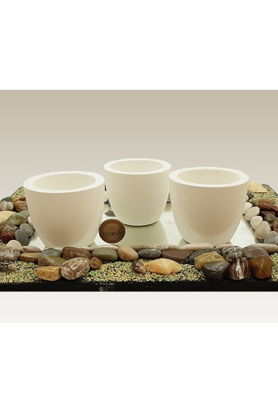 Kaktüs Sukulent Beton Saksısı 3 Adet Kaktüs Sukulent Beton Saksısı 3 Adet