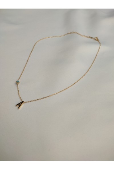 Nazar Boncuk Detaylı A Harfli Kolye Nazar Boncuk Detaylı A Harfli Kolye