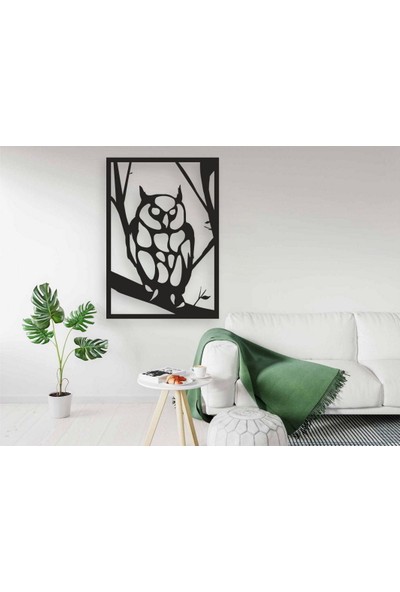 Tridievi Baykuş Dekoratif Mdf Tablo