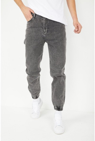 Erkek Açık Gri Kar Yıkama Jogger Boyfriend Yüksek Bel Jean Kot Pantolon Erkek Açık Gri Kar Yıkama Jogger Boyfriend Yüksek Bel Jean Kot Pantolon