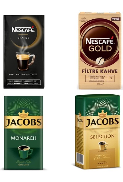 Nescafe Grande 500 gr + Gold 250 gr + Jacobs Monarch 250 gr + Selection 250 gr Nescafe Grande 500 gr + Gold 250 gr + Jacobs Monarch 250 gr + Selection 250 gr
