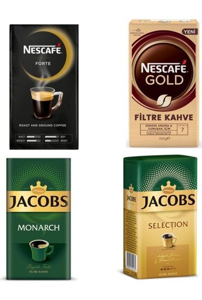 Nescafe Forte 500 gr + Gold 250 gr + Jacobs Monarch 250 gr + Selection 250 gr Nescafe Forte 500 gr + Gold 250 gr + Jacobs Monarch 250 gr + Selection 250 gr