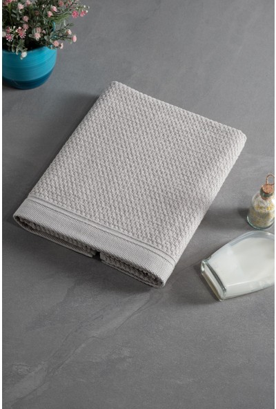 Kiğılı Pirinç Desenli Yüz Havlusu (50X90)