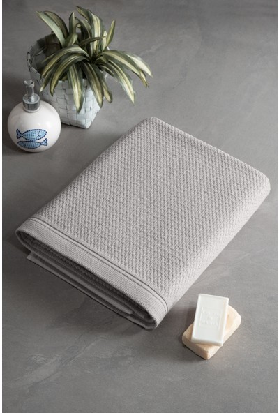 Kiğılı Pirinç Desenli Banyo Havlusu (90X150)