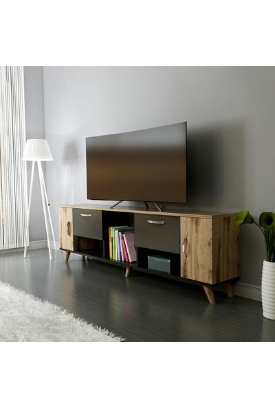 BMdekor Tv Sehpası Left Çırağan Antrasit 180 cm