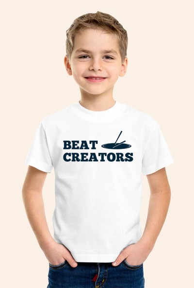 Müzik Baskılı Beyaz Çocuk T-Shirt 07 Müzik Baskılı Beyaz Çocuk T-Shirt 07