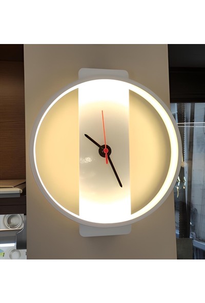 Modern Dekoratif LED Işıklı Yuvarlak Duvar Saati Modern Dekoratif LED Işıklı Yuvarlak Duvar Saati
