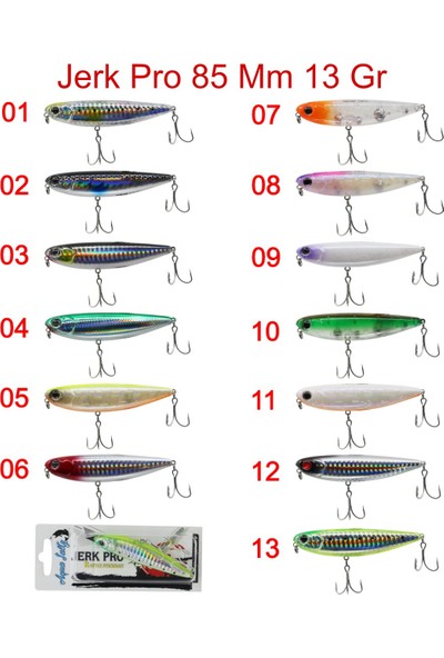 Aqua Salty Jerk Pro 85MM 13GR Wtd Floating Aqua Salty Jerk Pro 85MM 13GR Wtd Floating
