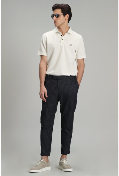 Lufian Fres Smart Erkek Chino Pantolon Tailored Fit Lacivert Lufian Fres Smart Erkek Chino Pantolon Tailored Fit Lacivert