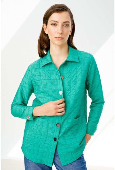 Yeni On Fashion Kadın Cepli Önü Düğmeli Kapitone Ceket 22Y.ON.CKT.62307.01