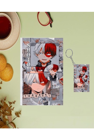 Shoto Todoroki My Hero Academia Anime A5 Defter ve Anahtarlık Boyutu 15 x 21 cm Spiralli Çizgisiz Defter Shoto Todoroki My Hero Academia Anime A5 Defter ve Anahtarlık Boyutu 15 x 21 cm Spiralli Çizgisiz Defter