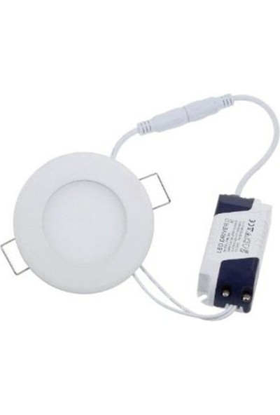 Garra Panel LED Slim Yuvarlak Spot 3 W Beyaz Gövde Garra Panel LED Slim Yuvarlak Spot 3 W Beyaz Gövde