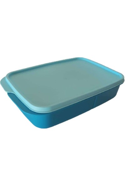 Bee Home Bölmeli Büyük Dikdörtgen Saklama Kabı Turkuaz 1100 ml Bee Home Bölmeli Büyük Dikdörtgen Saklama Kabı Turkuaz 1100 ml