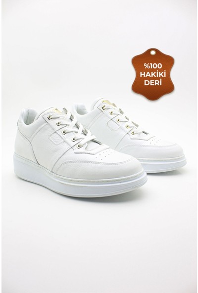 Abramo Beyaz Deri Sneakers