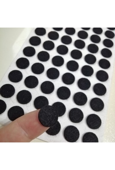 Aska Ticaret Yuvarlak Yapışkanlı Sandalye Koltuk Mobilya Ayak Keçesi Felt 15 mm Siyah Aska Ticaret Yuvarlak Yapışkanlı Sandalye Koltuk Mobilya Ayak Keçesi Felt 15 mm Siyah