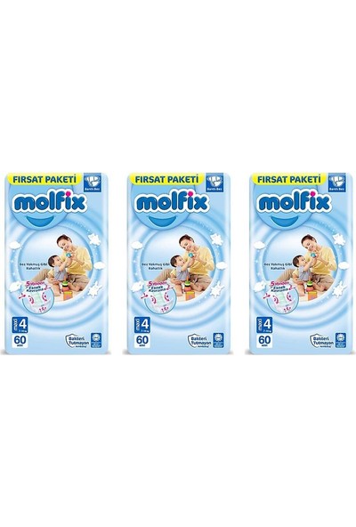 Molfix 3D Maxi Fırsat Paketi 3'lü No:4 180'li