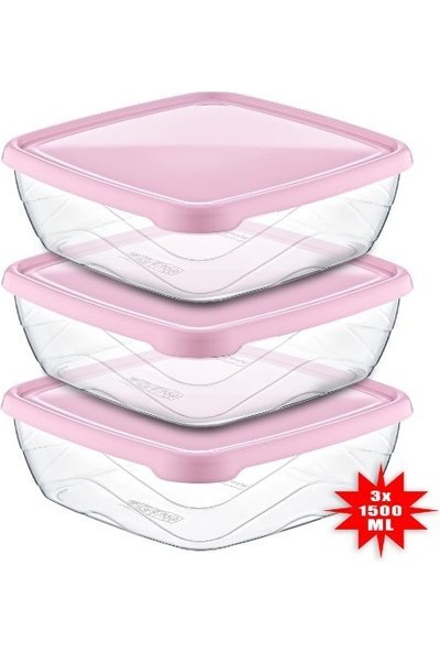 Kare Saklama Kabı Büyük Boy 3 Adet Kare Saklama Kabı Büyük Boy 3 Adet