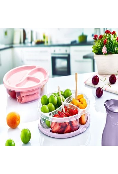 Yuvarlak Bölmeli Beslenme Kabı