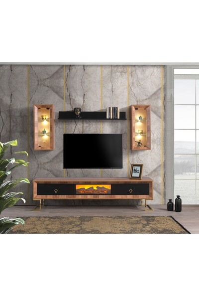 Ella Elit Şömineli Tv Ünitesi