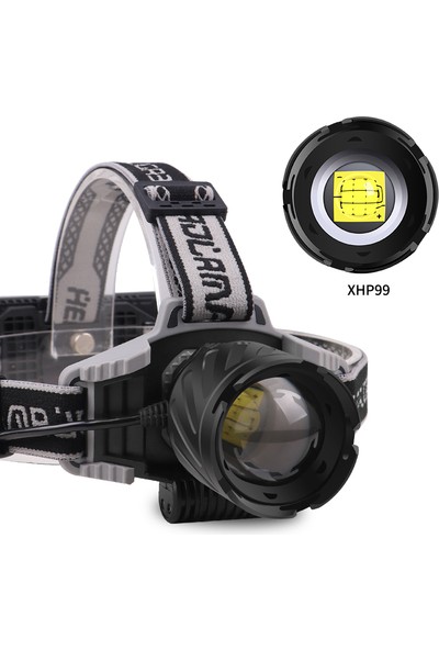 BSSM PS-2099 Profesyonel XHP99 LED Zoomlu USB Şarj Edilebilir Kafa Lambası BSSM PS-2099 Profesyonel XHP99 LED Zoomlu USB Şarj Edilebilir Kafa Lambası