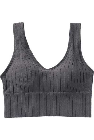 Malory Kadınlar Backless Bralette Kırpma Üst Push Up Yastıklı Sutyen Büsteri Cami Yelek Gri (Yurt Dışından) Malory Kadınlar Backless Bralette Kırpma Üst Push Up Yastıklı Sutyen Büsteri Cami Yelek Gri (Yurt Dışından)