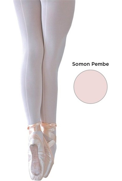 Gymo Dancewear Arkası Çizgili Çocuk Pembe Bale Çorabı