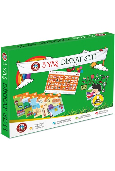Çocuk Akademi 3 Yaş Dikkat Seti Çocuk Akademi 3 Yaş Dikkat Seti