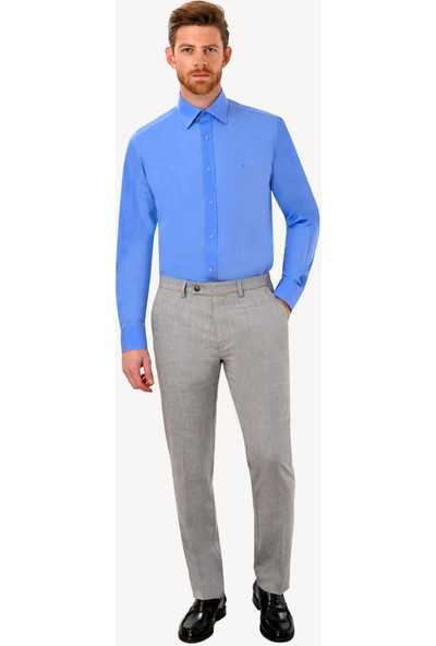 Erkek Gri Kanvas Spor Pantolon