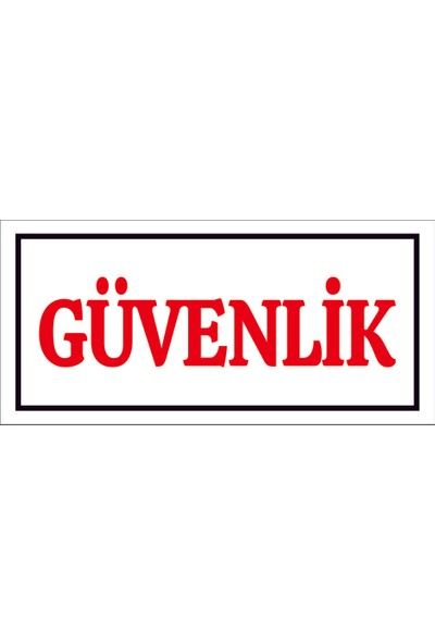 Çağ Güvenlik. Sticker 12X25 cm Etiket