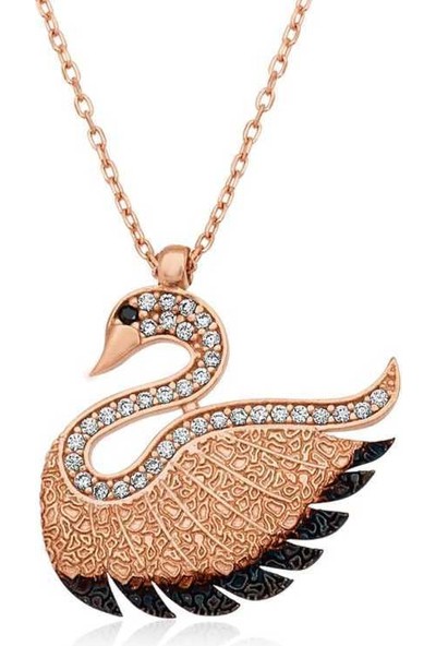 Gumush Gümüş Kuğu Bayan Kolye