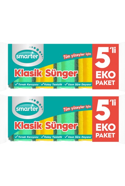 Smarter Klasik Bulaşık Süngeri 10’lu