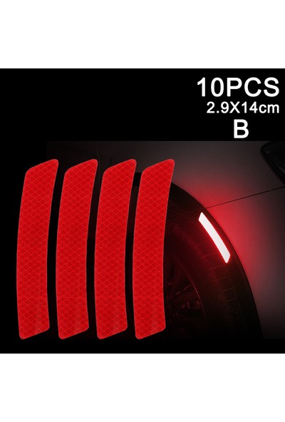 Hongtongda Store 10'lu Araba Kapı Sticker Yansıtıcı Şerit (Yurt Dışından)