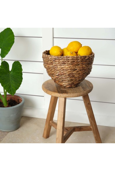 Karaca Home Lora Hasır Yuvarlak Sepet 30 cm Karaca Home Lora Hasır Yuvarlak Sepet 30 cm