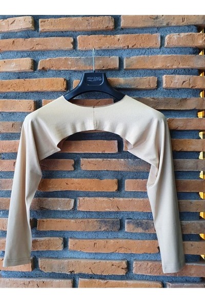 Moda Canel Tesettür Içe Giyilen Vizon Krem Renk Uzun Kol Bolero Içlik MCBLR005 Moda Canel Tesettür Içe Giyilen Vizon Krem Renk Uzun Kol Bolero Içlik MCBLR005