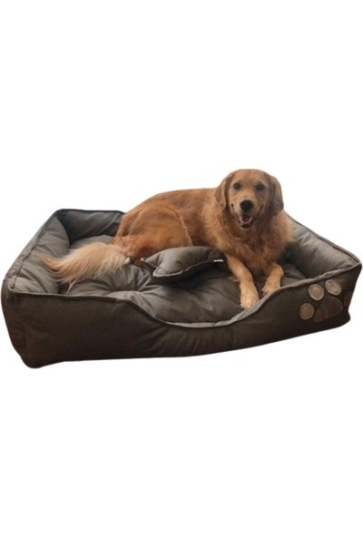 Patili Evler Antrasit Kemik Yastıklı Büyük Boy Köpek Yatağı 80X110 Cm. - Xxl- Kemik Yastıklı Patili Evler Antrasit Kemik Yastıklı Büyük Boy Köpek Yatağı 80X110 Cm. - Xxl- Kemik Yastıklı