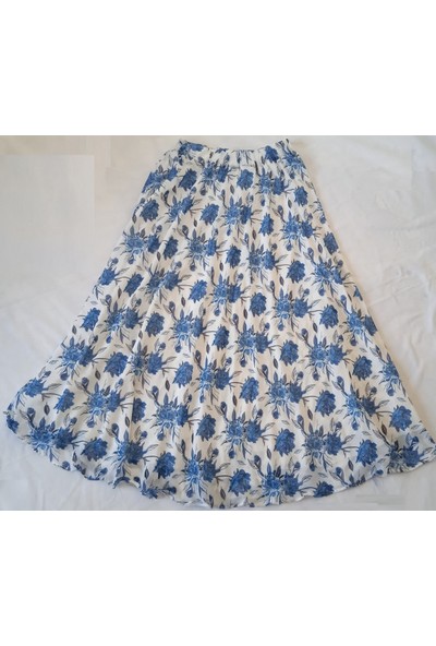 Thulia Büyük Mavi Çiçekli Tül Etek Thulia Büyük Mavi Çiçekli Tül Etek