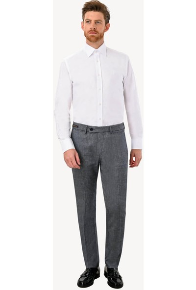 Ysf Erkek Koyu Mavi Regular Fit Keten Spor Pantolon