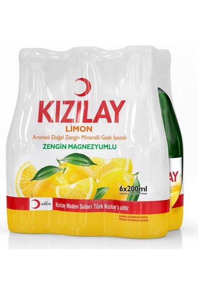 Kızılay Limonlu Maden Suyu 6 x 200 ml