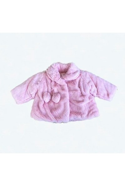 Fiorella Bigobaby Kız Bebek Organik Astarlı Çıtçıtlı Peluş Mont 4831