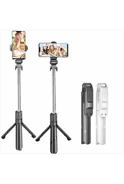 Kablosuz Kumandalı Telefon Selfie Çubuğu Ayaklı Tripod Bluetooth