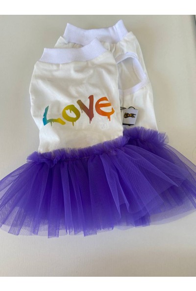 Zeyşil Pati Giyim Love Kedi Köpek Elbisesi