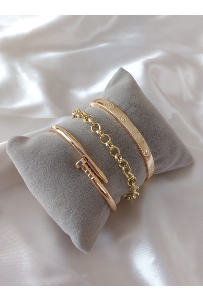 Bers Aksesuar Kadın Altın Kaplama Kararmaz Kombin Bileklik