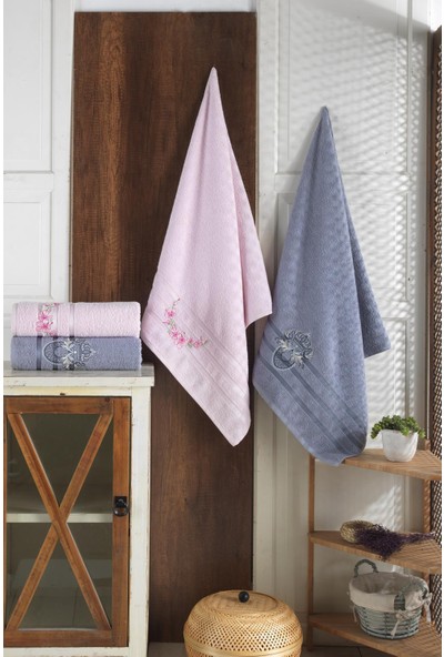 Zeynep Tekstil Hammam 2li Nakışlı Banyo Havlu Seti Zeynep Tekstil Hammam 2li Nakışlı Banyo Havlu Seti