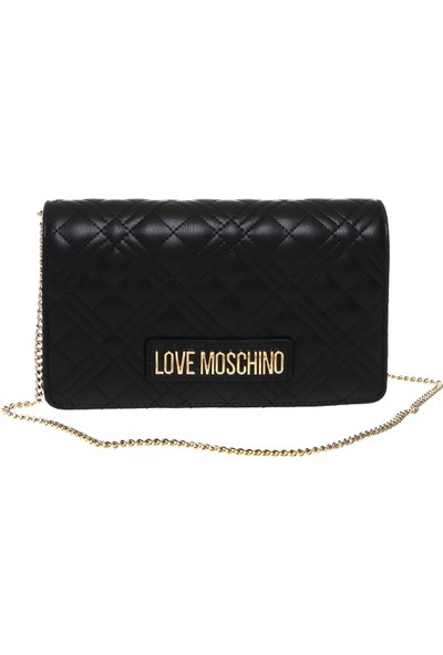Love Moschino Suni Deri Siyah Kadın Portföy JC4079PP0E Love Moschino Suni Deri Siyah Kadın Portföy JC4079PP0E