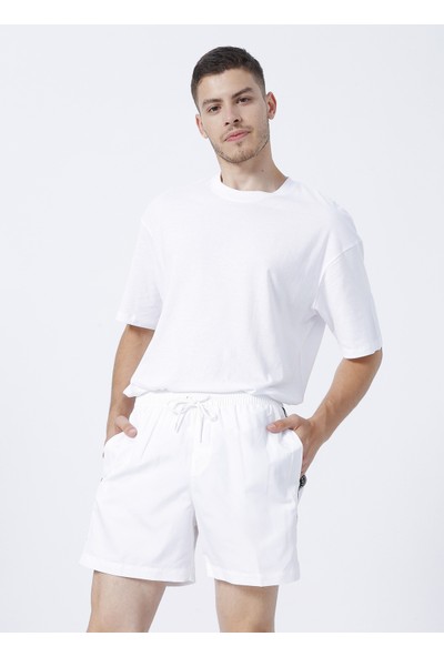 Calvin Klein Beyaz Erkek Şort Mayo KM0KM00741YCD