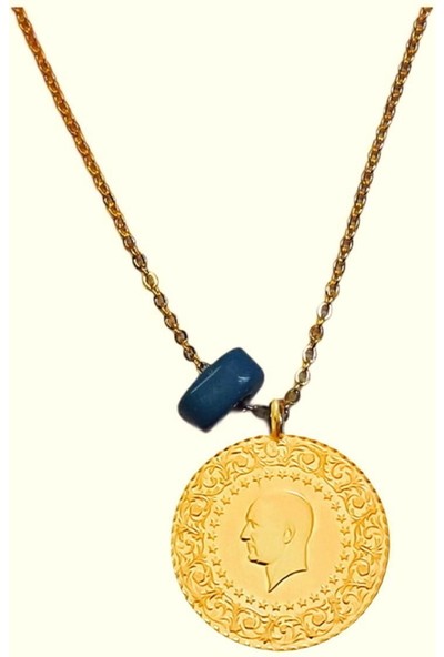 Balem Yarım Altın Para Kolye Altın Kaplama Balem Yarım Altın Para Kolye Altın Kaplama