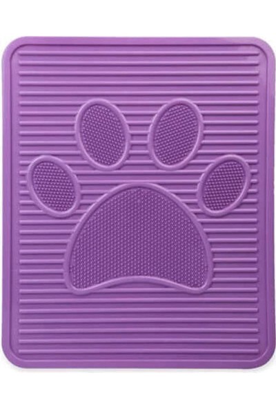 Atahan Pet Kedi Tuvalet Önü Paspası Plastik 51X42CM Mor Atahan Pet Kedi Tuvalet Önü Paspası Plastik 51X42CM Mor