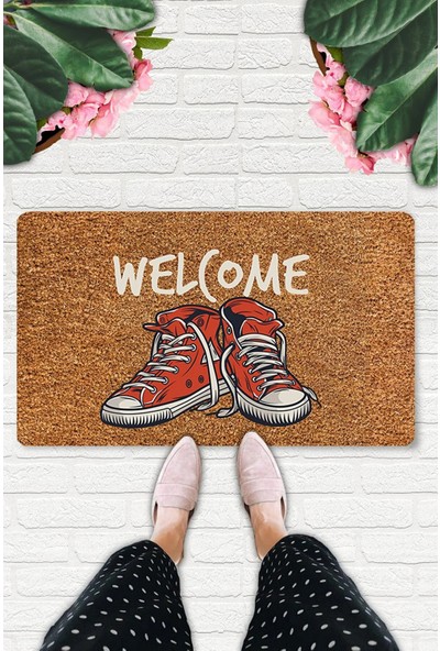 Uygur Home Lets Go ! Temalı Coco Görünümlü Dekoratif Kapı Önü ve Iç Mekan Paspası