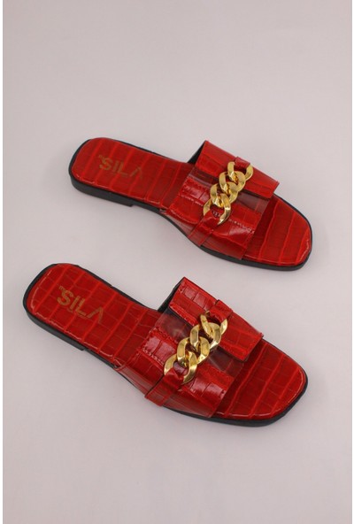 Papistil Zincirli Kroko Terlik